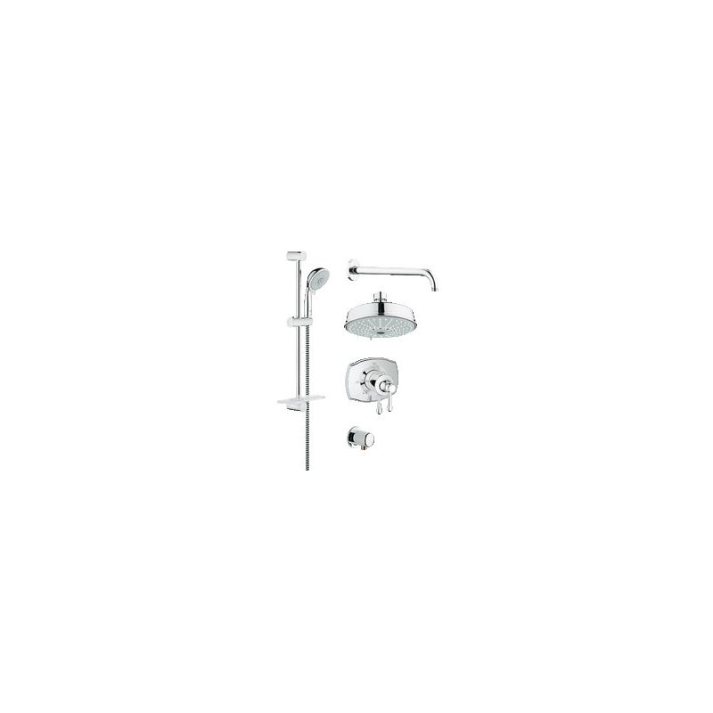 Grohe 35054 GrohFlex 24 1/2 Inch Thermostatic Valve Shower Set with 4 ...
