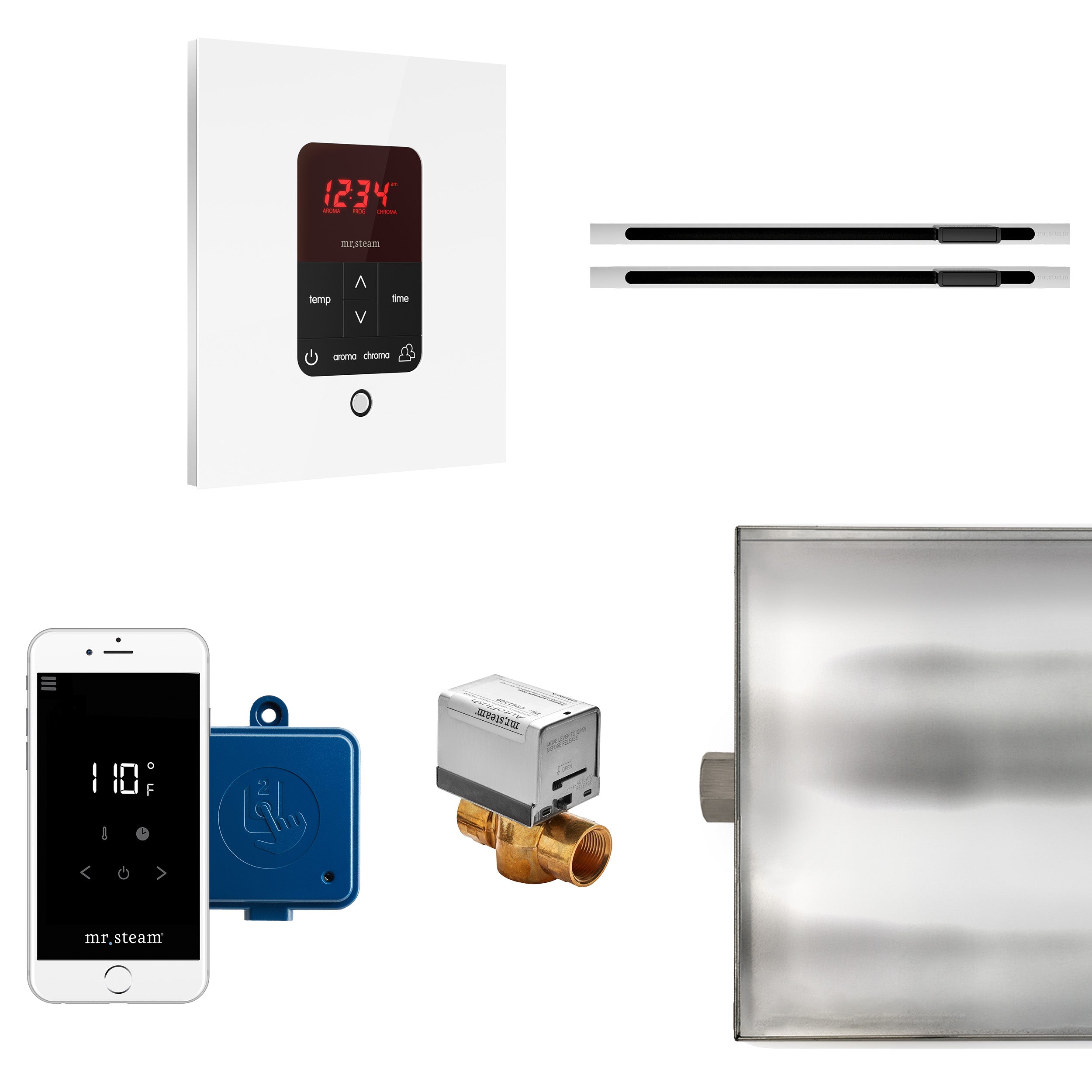 Mr. Steam BTLRLXSWH MS Butler® Max Linear Square in White – Showroom Source